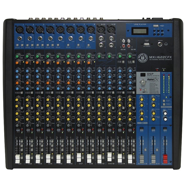 topp pro mxi 1622 cfx mixer 16 canali con effetti | Reverb