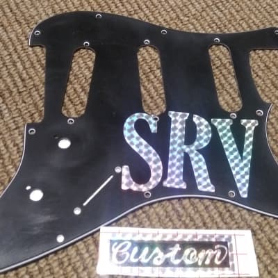 SRV Pickguard with Holographic Vinyl Sticker w Custom Sticker | Reverb