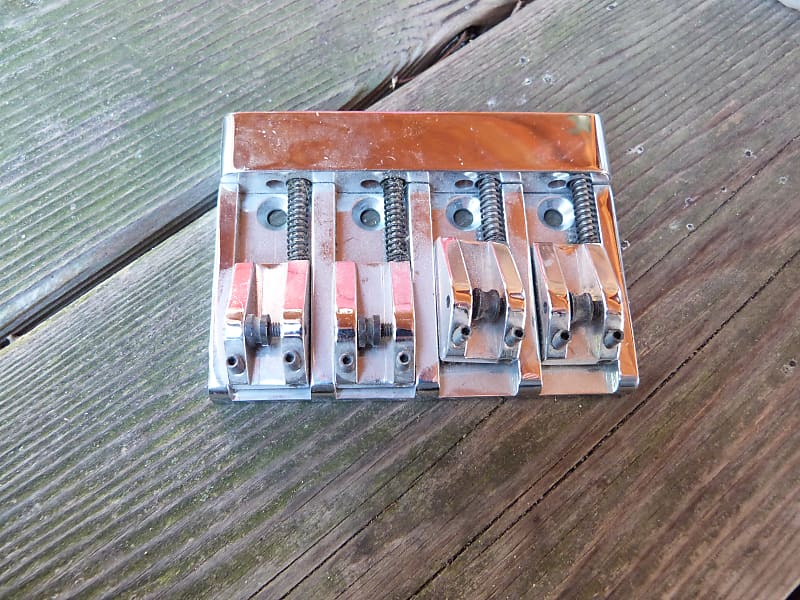 ABM 4 string chrome bass bridge chrome | Reverb