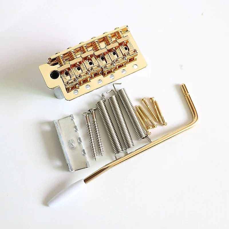 Vintage Guitar Tremolo Bridge System in Gold | Reverb