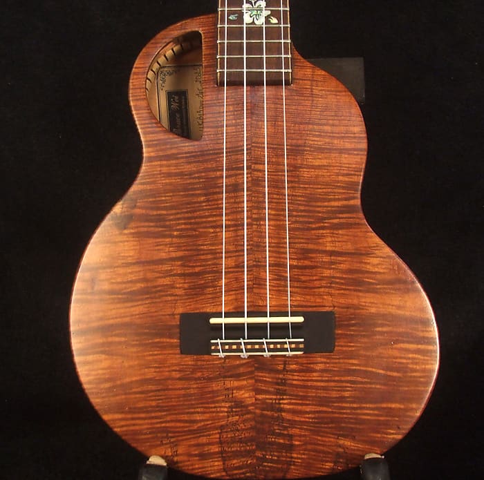 Bruce Wei Solid Curly Hawaiian Koa, Acacia Archback Soprano | Reverb