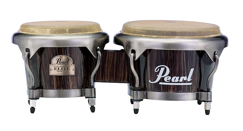 Pearl Elite Series Wood-Fiber Bongos, Dark Chocolate | Reverb