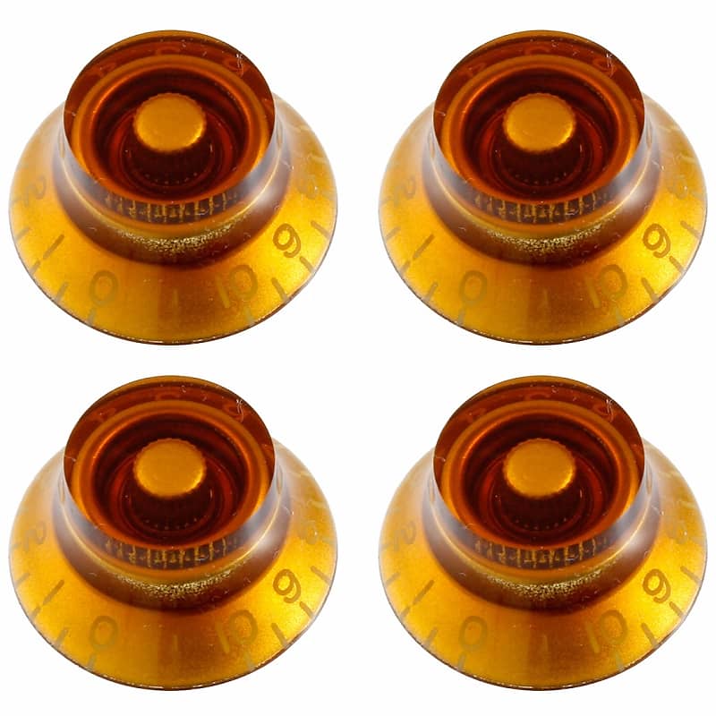 (4) Left-Handed Vintage Top Hat Bell Knobs fit Gibson® USA & | Reverb