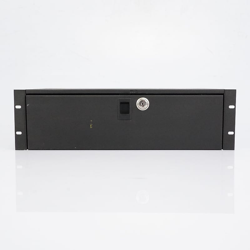 Raxxess Lockable 3U Rackmount Storage Box Black Speckle | Reverb