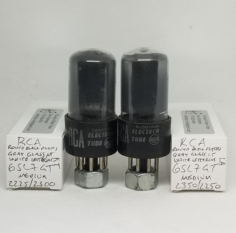 RCA 6SL7GT Gray Glass Well Matched (5.3%) Pair NOS 6SL7 VT229 | Reverb