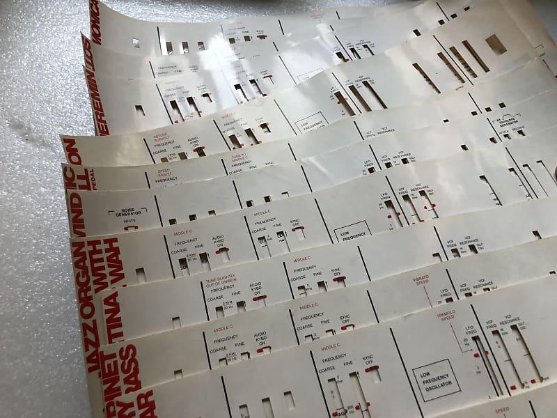 Arp Odyssey 20 Patch Sheets original 70s Rare | Reverb