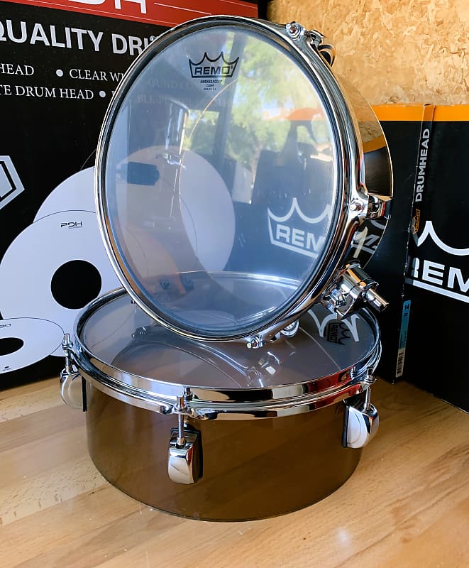 Timbales, Acrylic / Shallow Toms, Pair 12" & 13" - Smokey | Reverb