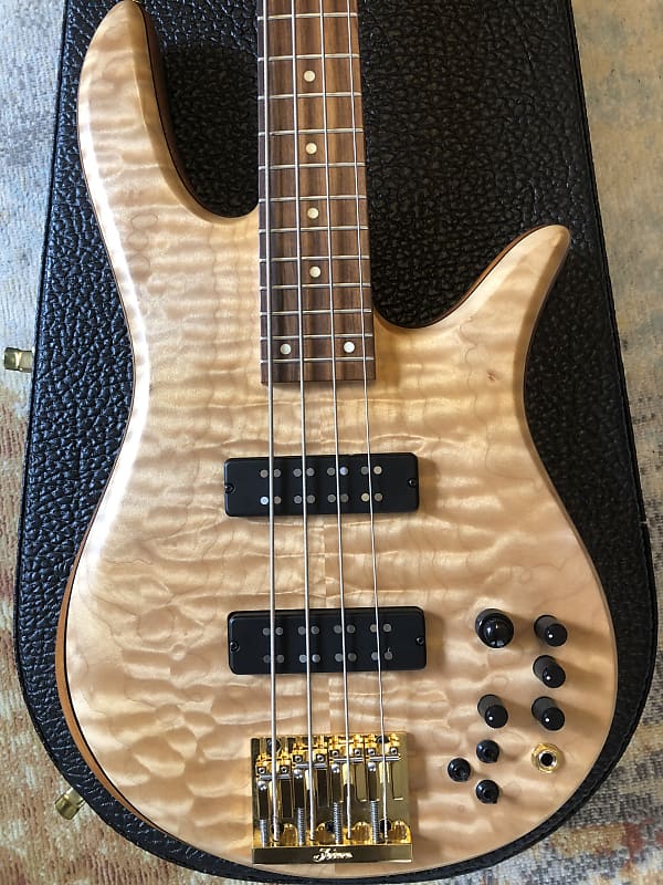 Fodera Monarch Deluxe 4 string bass guitar 35th Anniversary | Reverb