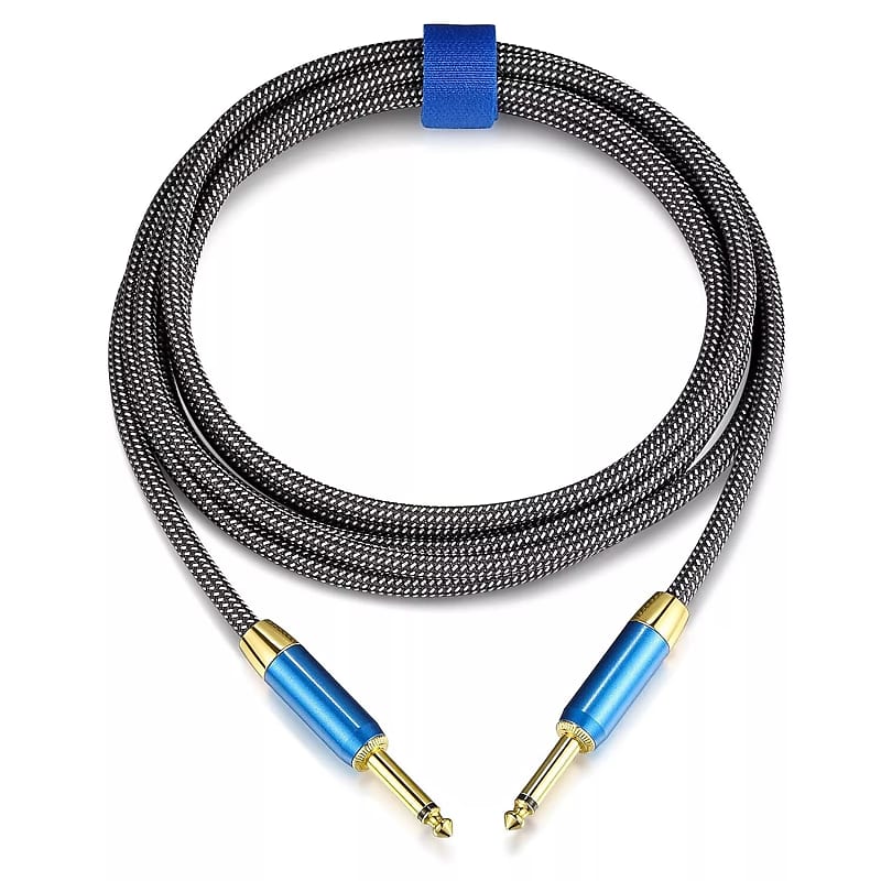 3M Braided Instrument Cable | High Quality Tweed / Gold Jack | Reverb