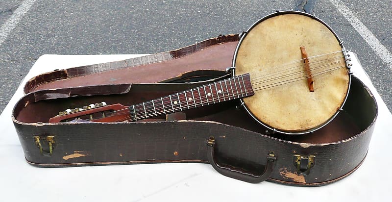 Vintage Made in USA 8-String Banjolin - Unknown Brand | Reverb