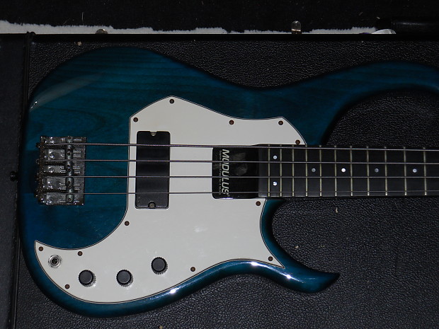 Modulus M92 4 String Bass Carbon Fiber Neck Blue | Reverb