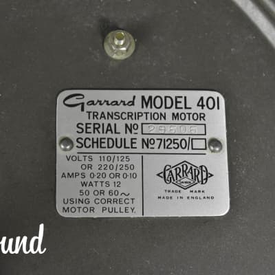 GARRARD MODEL 401 Idler Drive Turntable in Very Good | Reverb