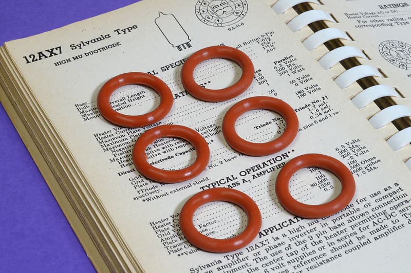 Six 20mm Inside Diameter Rubber Tube Damping Rings For 12AX7, | Reverb
