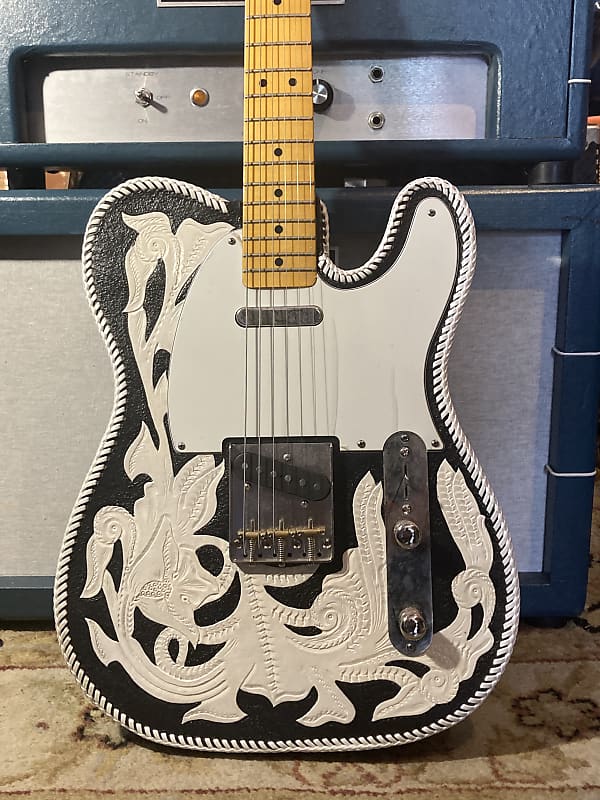 Squier Custom Waylon Jennings Leather Wrap Telecaster 2013 - | Reverb