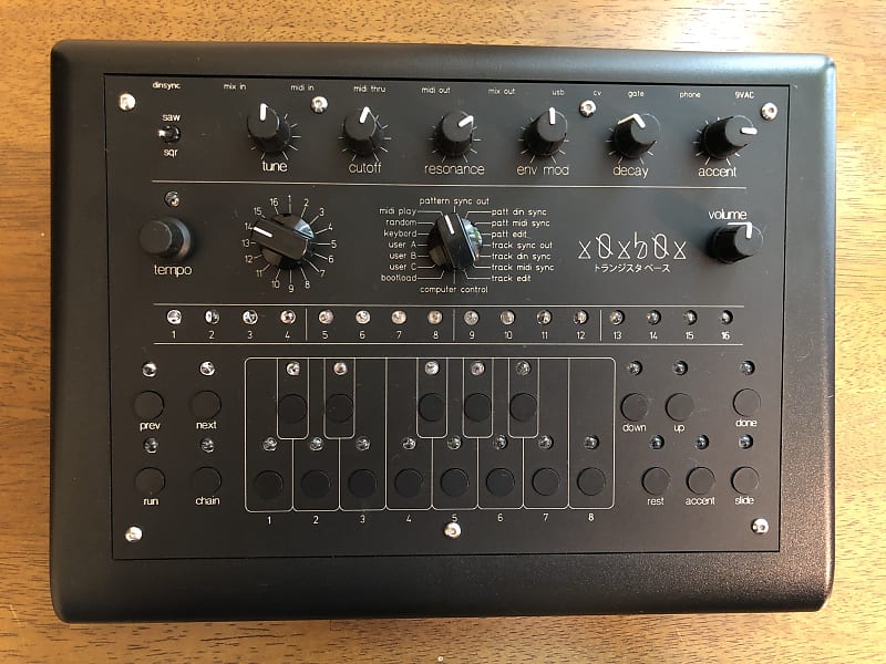 Xoxbox 303 Clone, Black Aluminum Faceplate | Reverb