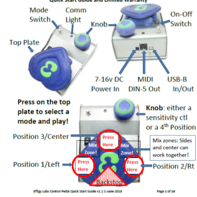 Effigy Labs Effigy Control Pedal 2018 Stainless Steel w Blue | Reverb
