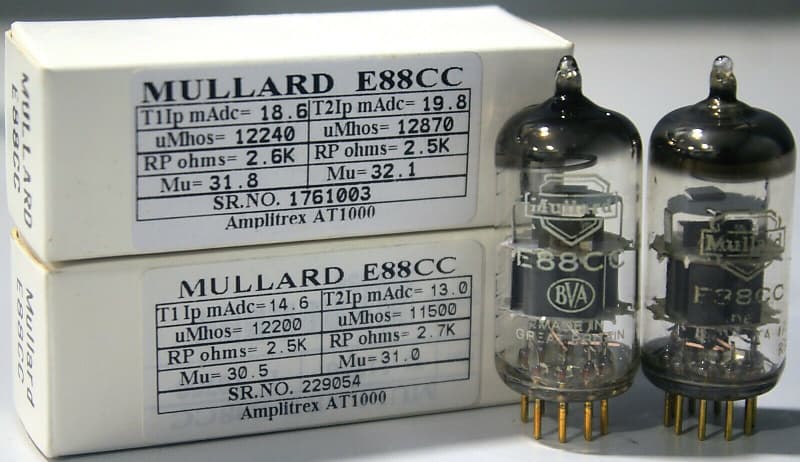 1MP E88CC MULLARD Gold Pin Made in Gt. Britain Amplitrex | Reverb