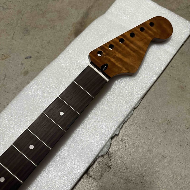 Roasted Maple Strat Neck fits fender Stratocaster body 22 | Reverb