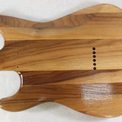 Finished Walnut Hardtail guitar body- fits Fender Strat | Reverb