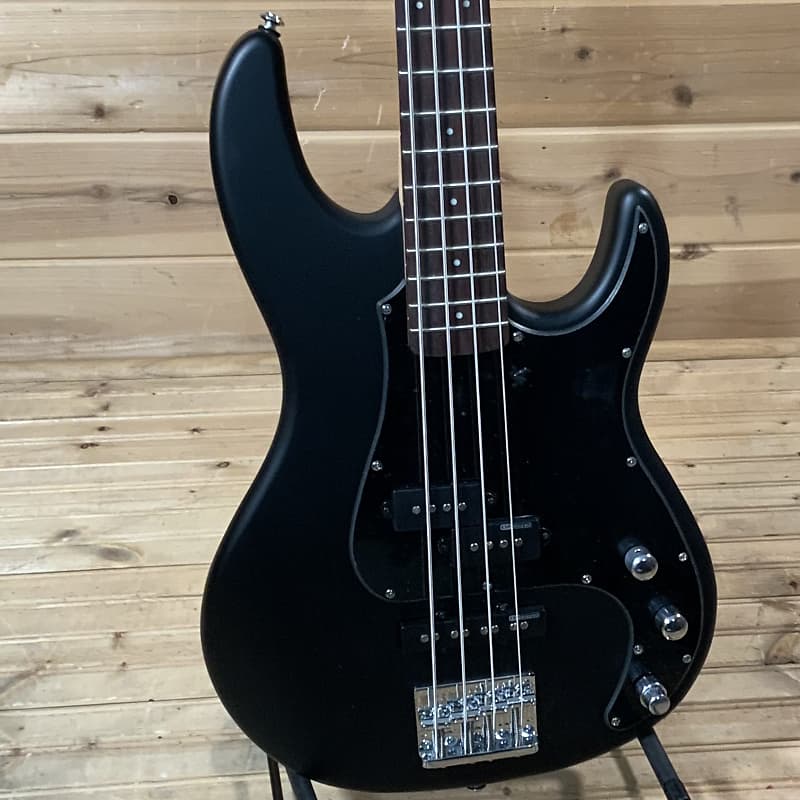 ESP LTD AP-204 4-String Electric Bass Guitar - Black Satin | Reverb