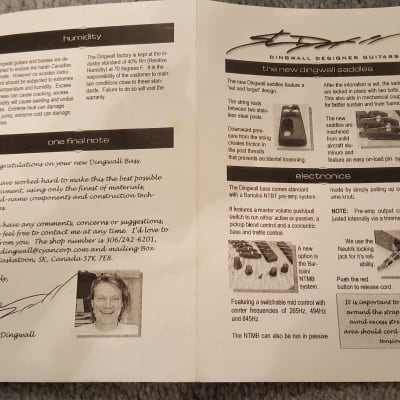 Dingwall Zebra-1 6 String Electric Bass Sheldon Dingwall 2002 | Reverb