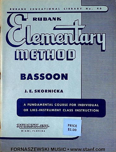 Rubank Elementary Method - Bassoon Book | Reverb