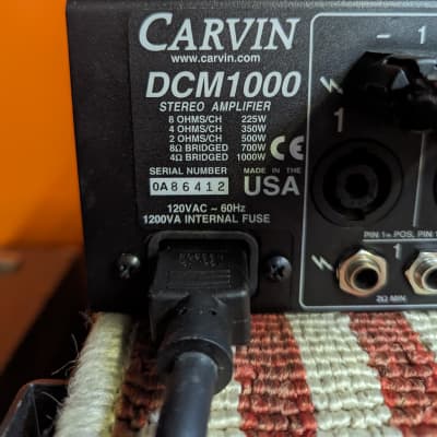 2001 Carvin DCM 1001 Stereo 1,000 Watt Power Amplifier With | Reverb
