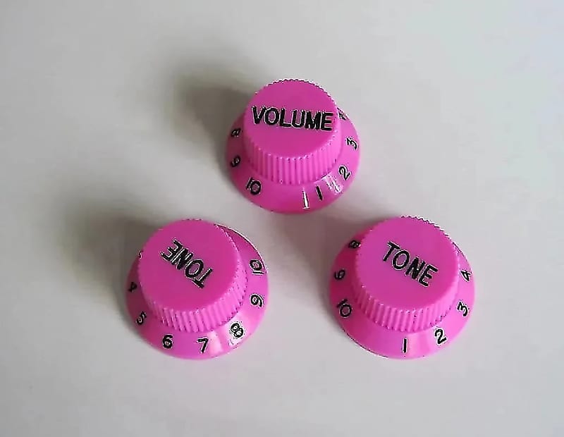 3Pcs Purple Guitar Tone and Volume Control Knobs | Reverb