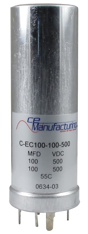 CE Manufacturing Multisection Can Capacitor, 100/100uf @ | Reverb