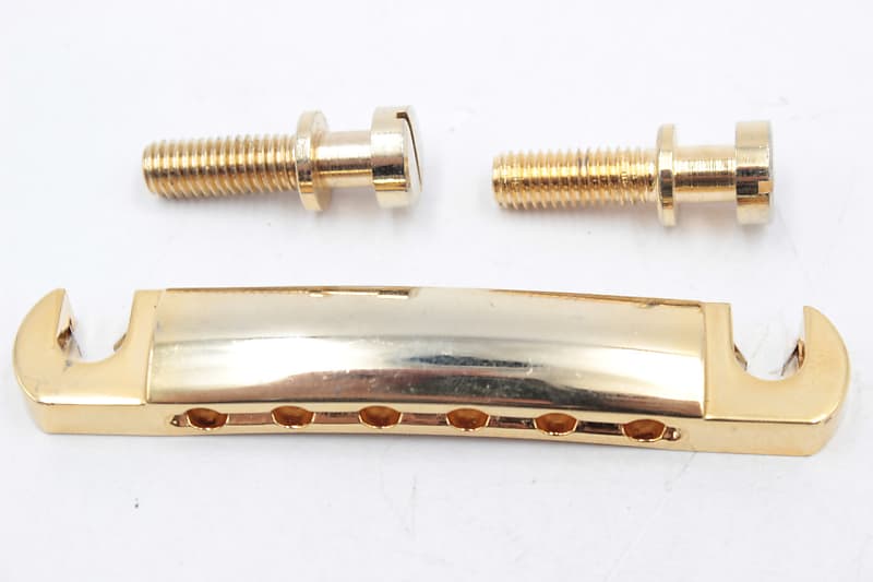 Gold Epiphone Clip Lock Adjustable Guitar Stopbar Tailpiece | Reverb