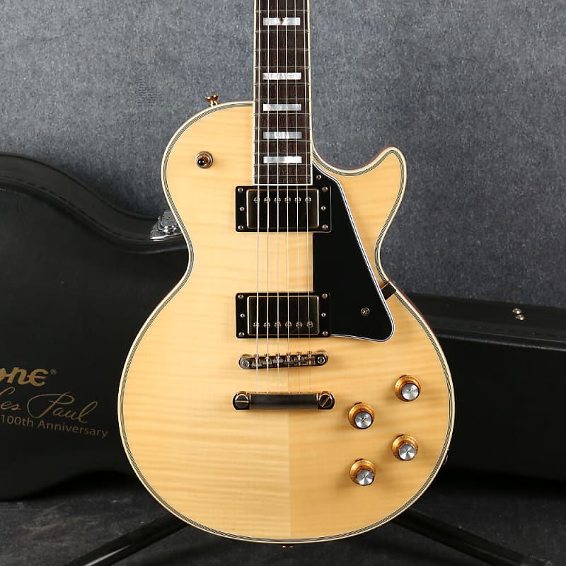 Epiphone Ltd Les Paul Custom Pro 100th Anniversary - Natural | Reverb