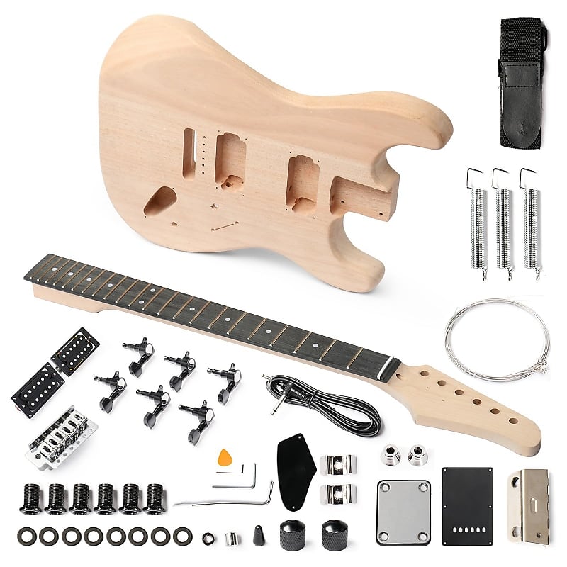 Glarry DIY GST HH Pickup Electric Guitar Kit | Reverb