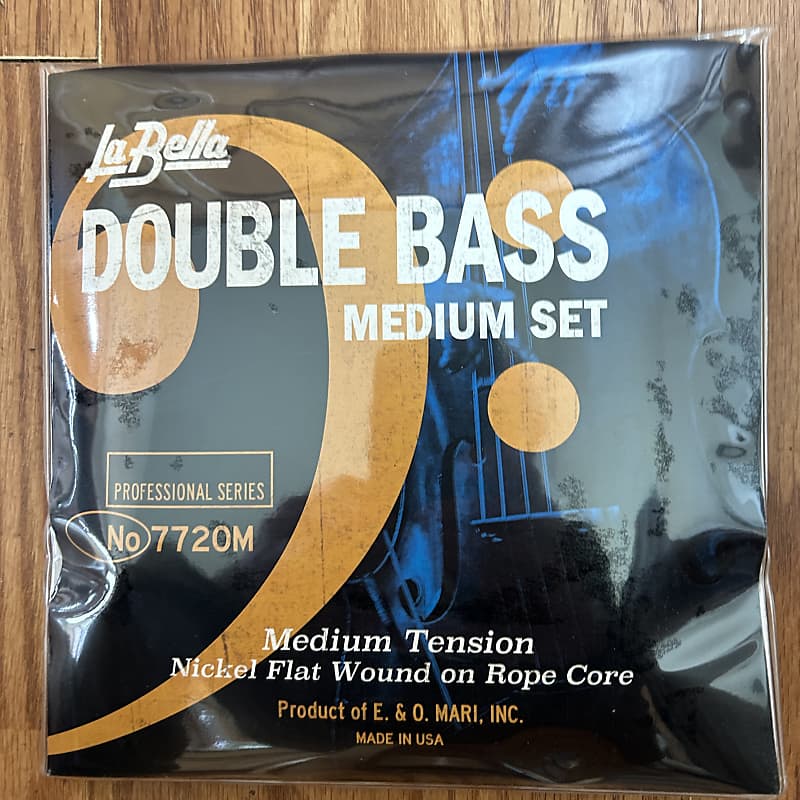 Labella 7720M Double Bass Medium Tension Flat Wound on Rope | Reverb