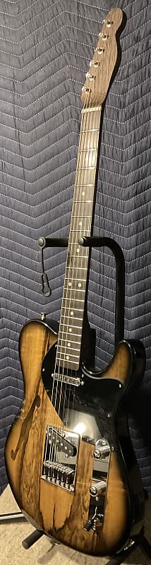 Warmoth Telecaster Thinline 2016 Korina Body / Black to Clear | Reverb