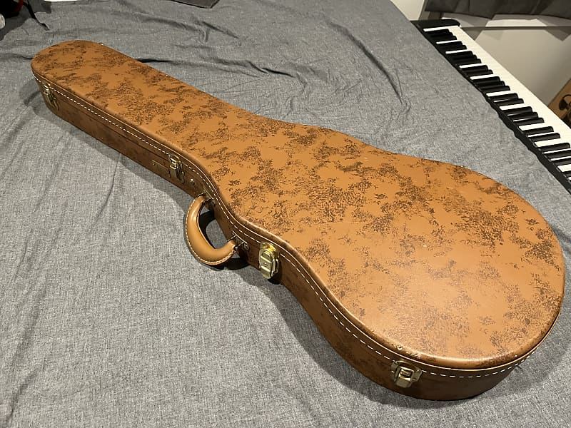 Gibson Lifton Historic "5-Latch" Brown/Pink Hardshell Case, | Reverb