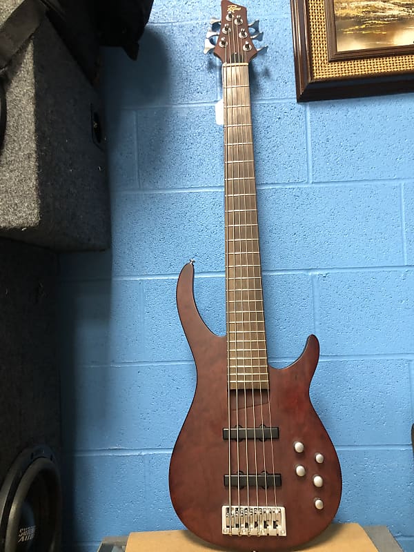 Rogue LX406 Pro 6 String Bass - Natural Brown | Reverb