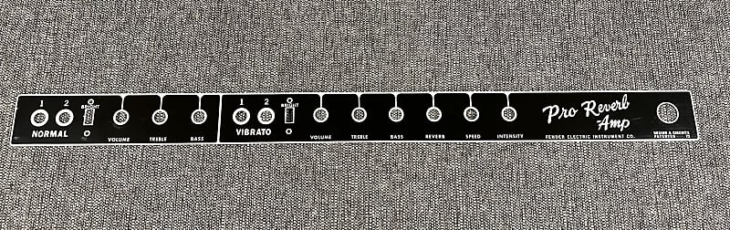Replacement Faceplate for Fender Pro Reverb Black Panel | Reverb
