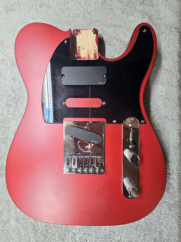 Squier Custom 40th Av telecaster - Matte red | Reverb