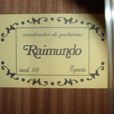 Raimundo Model 118 Classical Guitar | Reverb