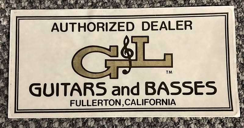 Vintage G&L Authorized Dealer Window Sticker 1970s 1980s | Reverb