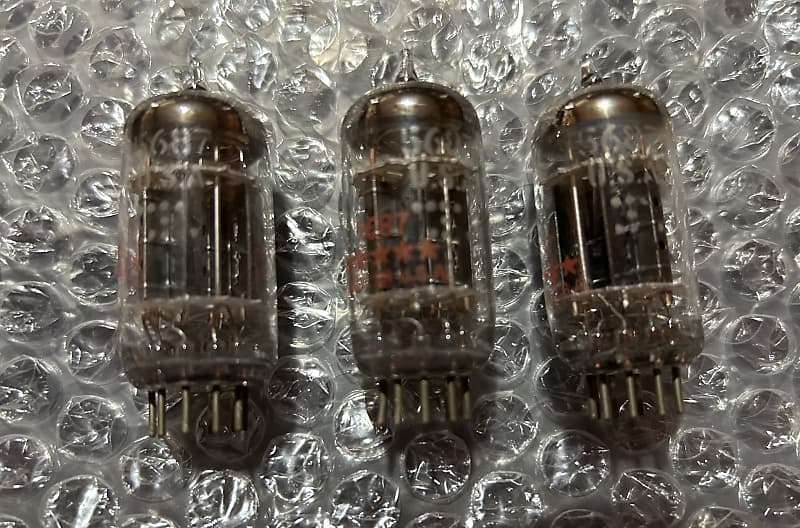 GE 5 Star 5687 Tubes x3 matched 1962 - Black | Reverb