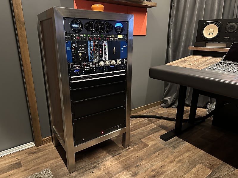 Studio Rack - Stainless Steel and Mahogany | Reverb