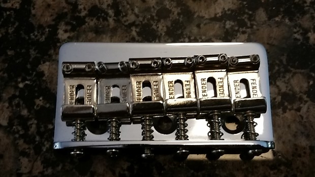 Fender american hardtail bridge 2014 Chrome | Reverb