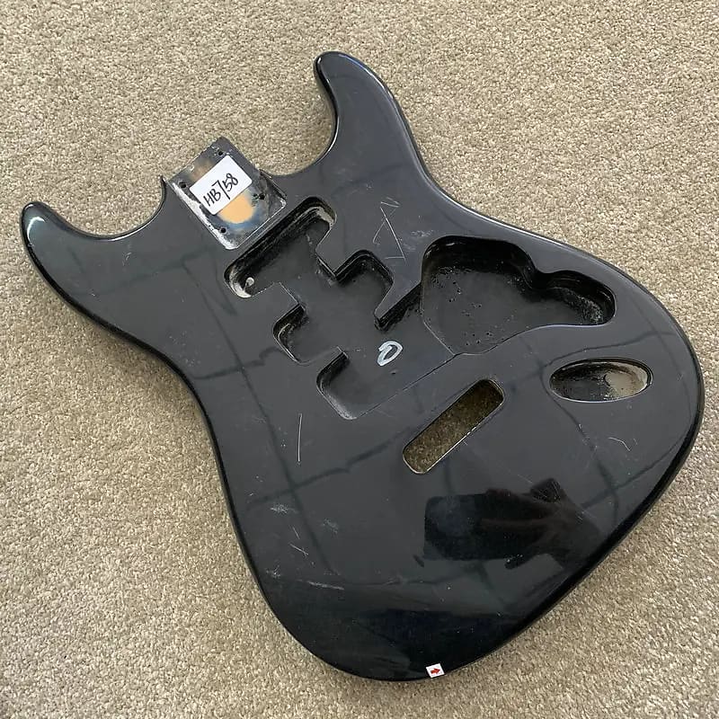 SSH Black Guitar Strat Style Basswood Body DIY Project | Reverb
