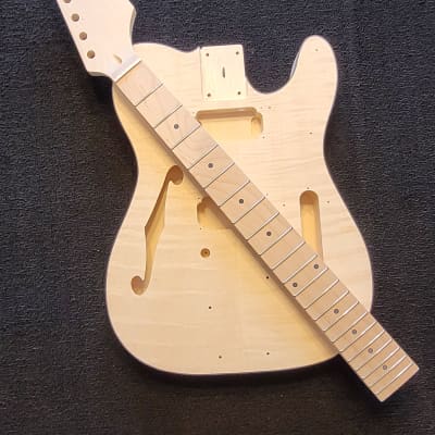 Slimline Tele Style Semi Hollow Body DIY Kit w/Maple FB by | Reverb
