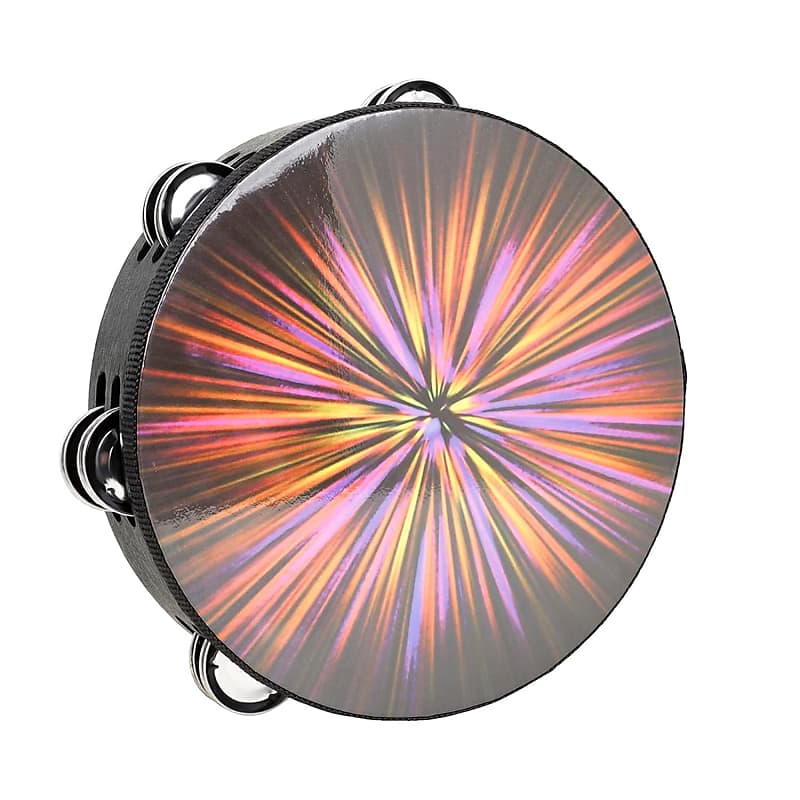 8 Inch Double Row Tambourine, Hand Held Percussion Drum | Reverb