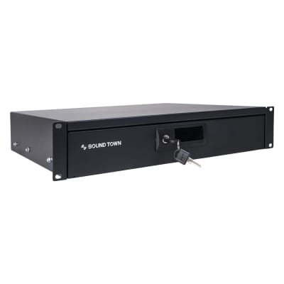 STRD-2D | 19" 2U Locking Rack Mount Sliding Drawer, with | Reverb
