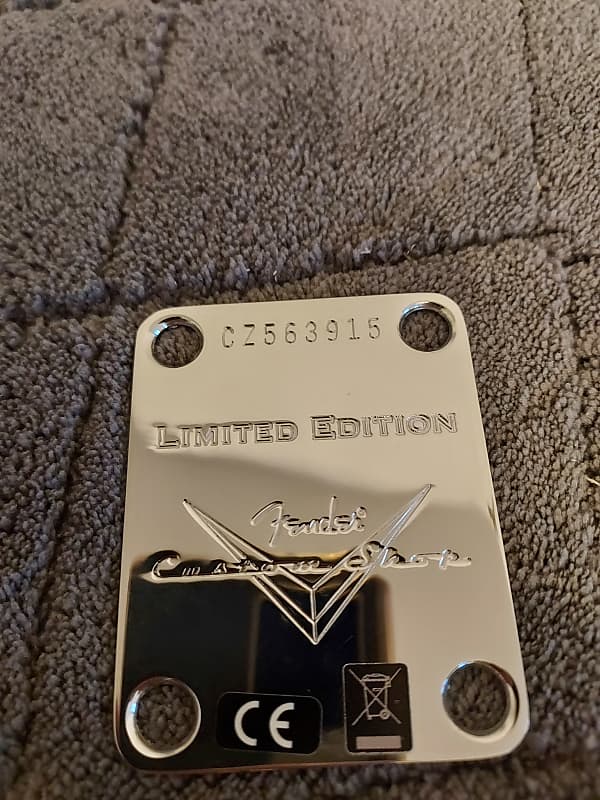 Fender Custom Shop Neck Plate 2022 - Chrome | Reverb