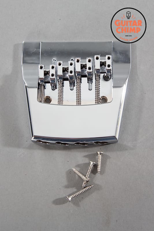 Hipshot Rickenbacker Replacement Bridge - Aluminum/Chrome for | Reverb