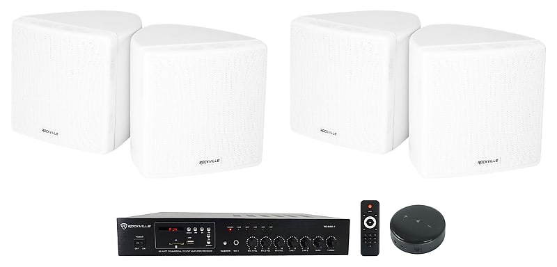 Rockville Commercial Bluetooth Amp+Wifi Receiver+(4) 3.5" | Reverb